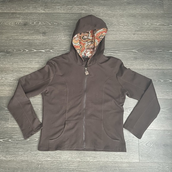 Jackets & Coats | Nilla Shields Y2k Vintage Paisley Jacket Hoodie Full ...